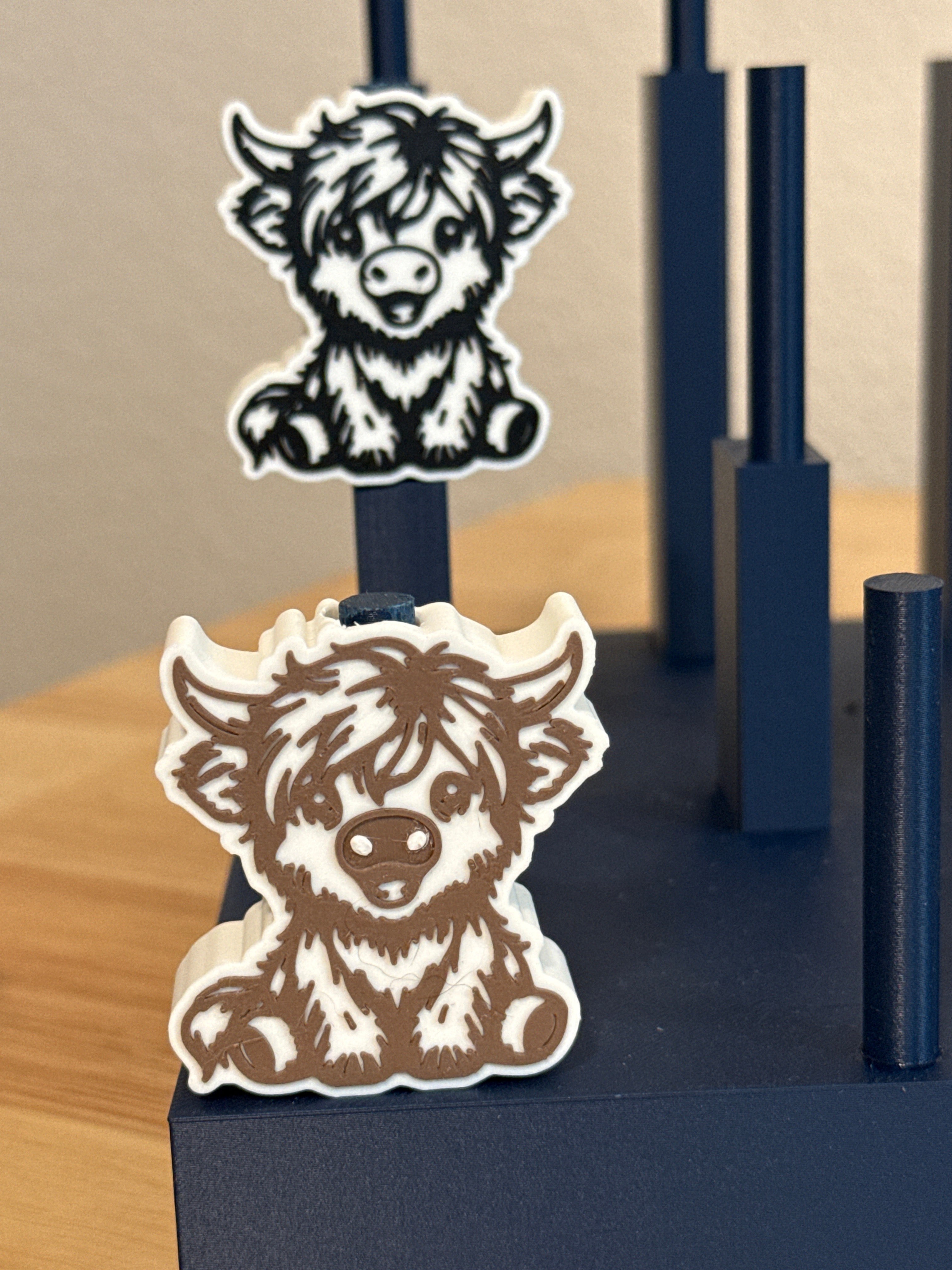 Highland Cow 3d Printed Straw Topper – RD Creations 1stop